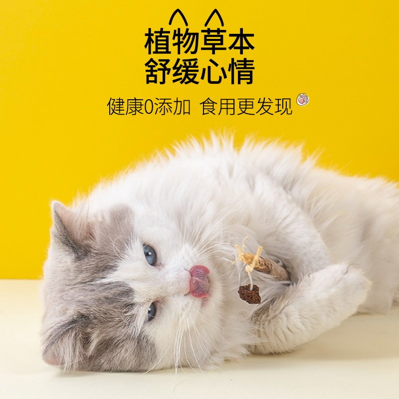 猫咪木天蓼磨牙棒猫玩具自嗨解闷猫薄荷球逗猫棒耐咬猫咪用品养猫
