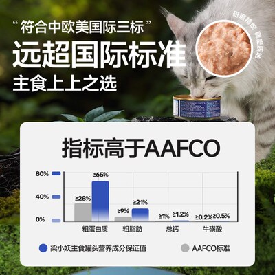 梁小妖罐头羊奶主食猫罐头补充营养增肥湿粮成猫鲜肉高含肉量