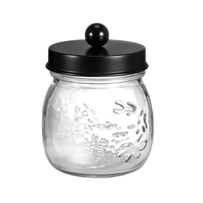MasonJar乳液器玻璃罐洗手液瓶创意分装按压式棉签棉球瓶套装组合