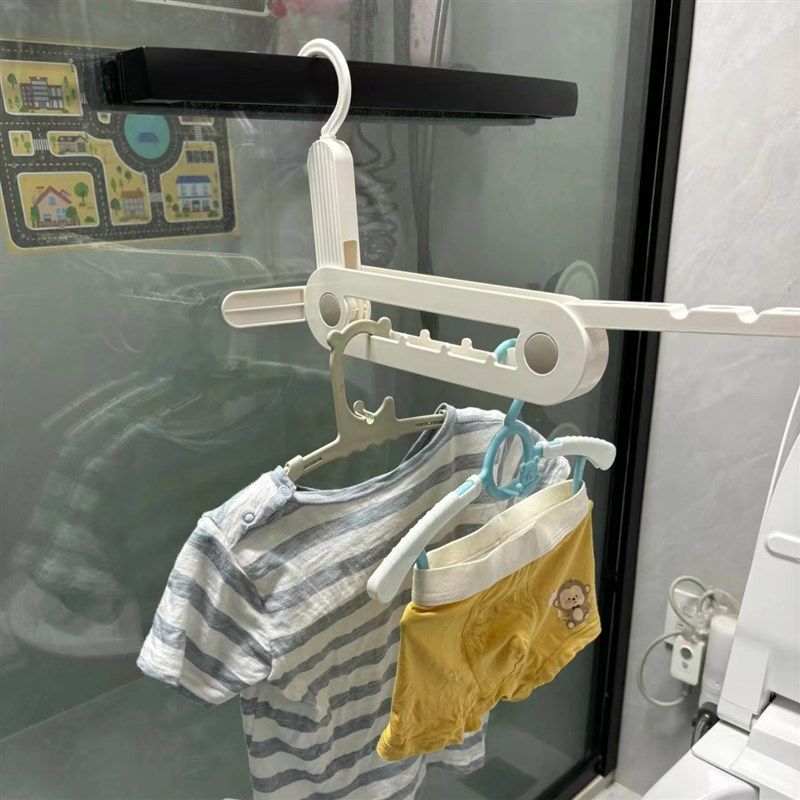 旅行便携式折叠晾衣架旅游酒店出差挂晒钩挂衣晾架多功能多孔衣架