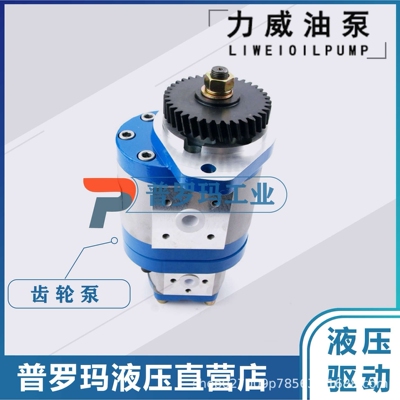 合肥力威汽车二汽6BT转向油泵双联齿轮动力转向油泵QC10+25/20-EQ