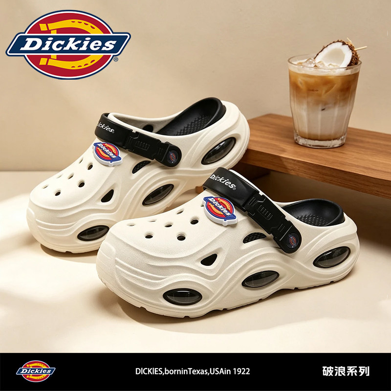Dickies洞洞鞋男夏季外穿防滑包头拖鞋厚底两用运动男士沙滩凉鞋