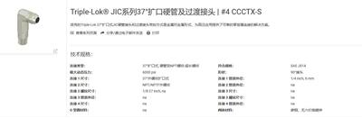 PARKER-4-CCCTX-SJIC接头37°