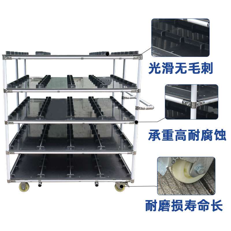 精益管货架流水线周转车精益管线棒工作台操作台车间移动带轮