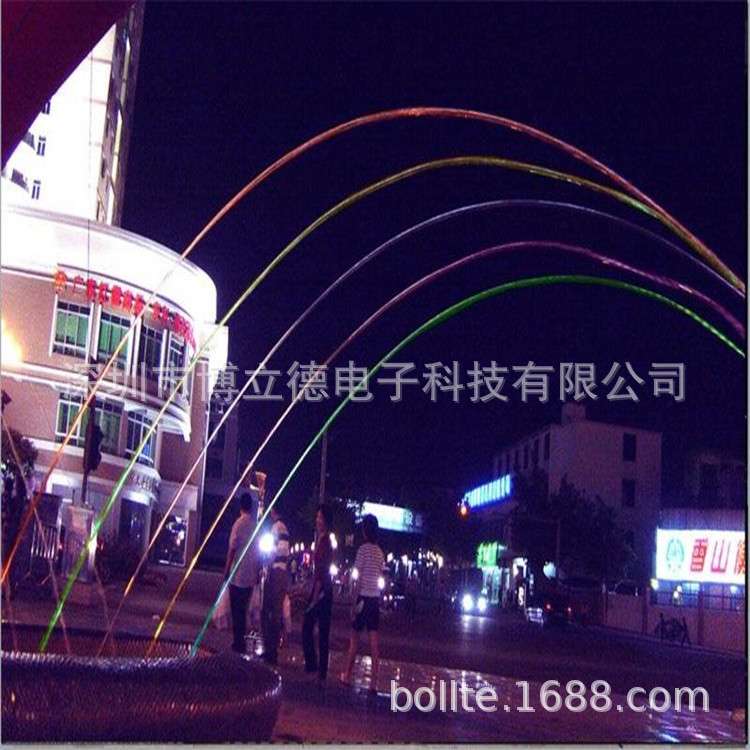 户外波光跳泉光亮景观户外广场互动玻光音乐喷泉水景喷头涌泉拱桥
