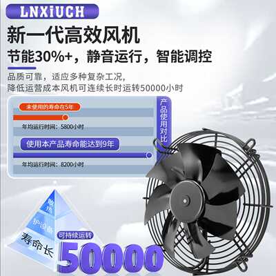 林秀EC外转子轴流风机0-10V变频无极调速冷库冷凝器直流无刷风机