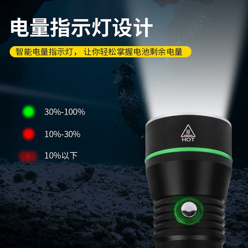 厂家直销S3潜水手电筒户外led高亮聚光夜下装备手握式补光照明灯