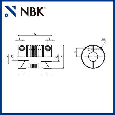 NBK MFBS-C 波纹管型零背隙不锈钢夹持型联轴器 允许偏心偏角厂家