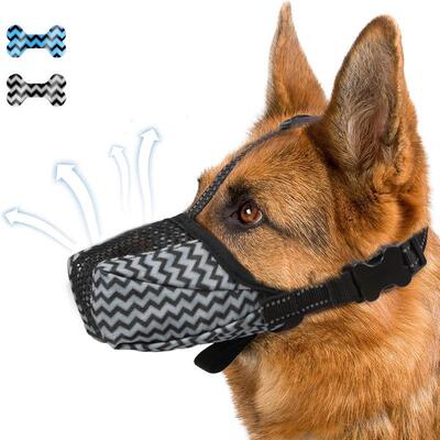 跨境防咬狗狗嘴套网布透气防叫防乱吃东西大小型犬嘴套dog muzzle