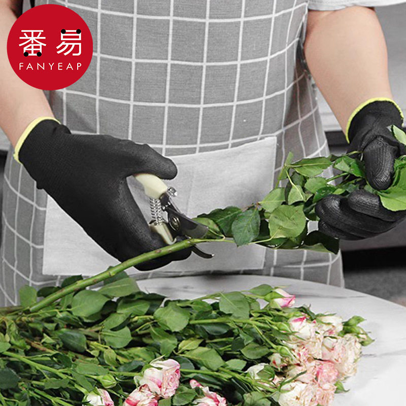 手套/园艺A1zzn001-防刺防水防割防扎保护手套挖土换土盆栽多肉