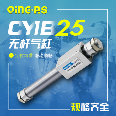 RMS小型气动磁偶式无杆气缸CY1B/CY3B25-100/200/300/400/500/700
