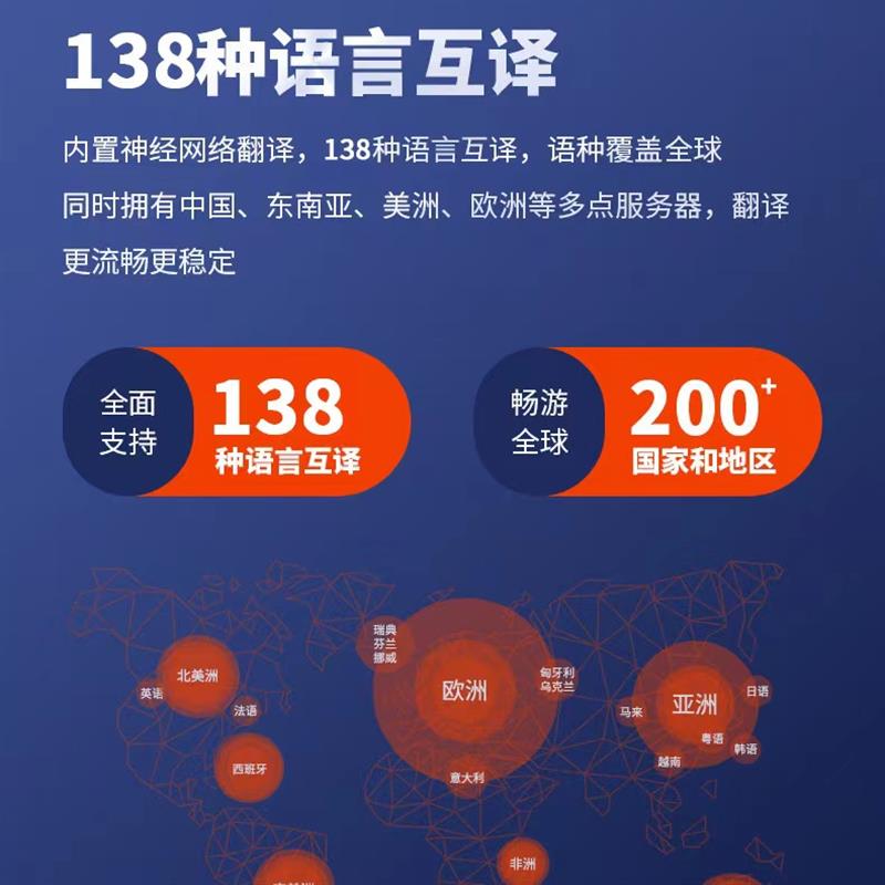 缅甸语寮国柬埔寨希伯来语越南语英语对话翻译商务交流智能翻译机