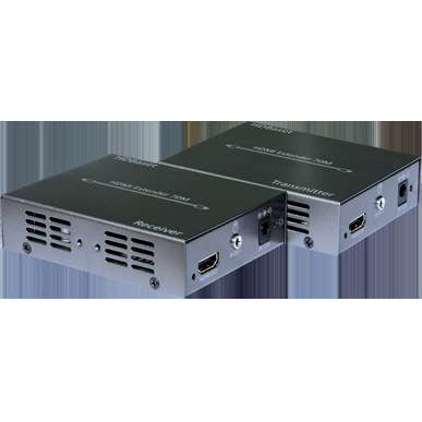 HDBaseT延长器HDMI 70米4K无压缩接收发射器POC网线RJ45口传输