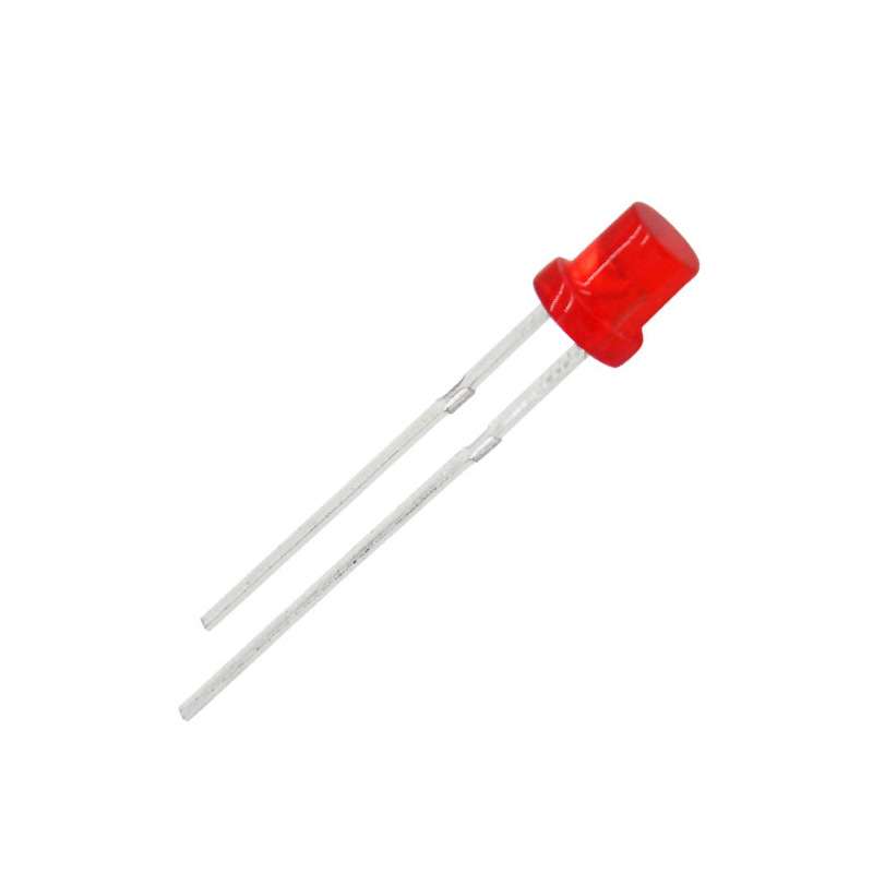 3mm平头红发红有边散光f3红色指示灯直插式led灯珠发光二级管超亮