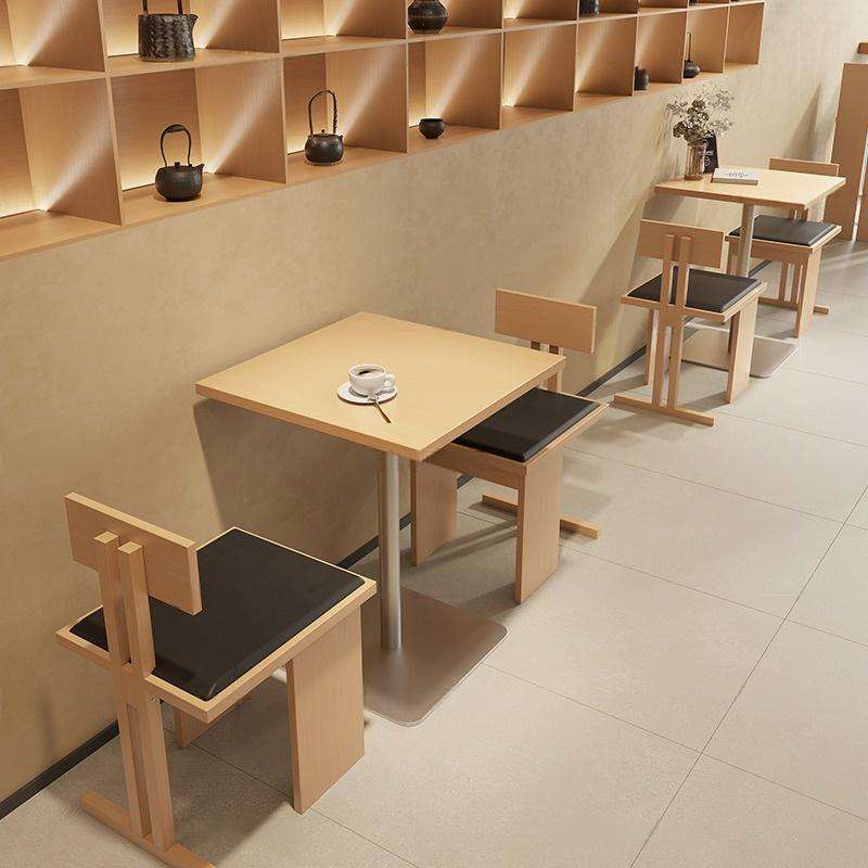 网红轻食简餐店卡座沙发桌椅组合奶油风奶茶烘焙店咖啡厅海洋板桌