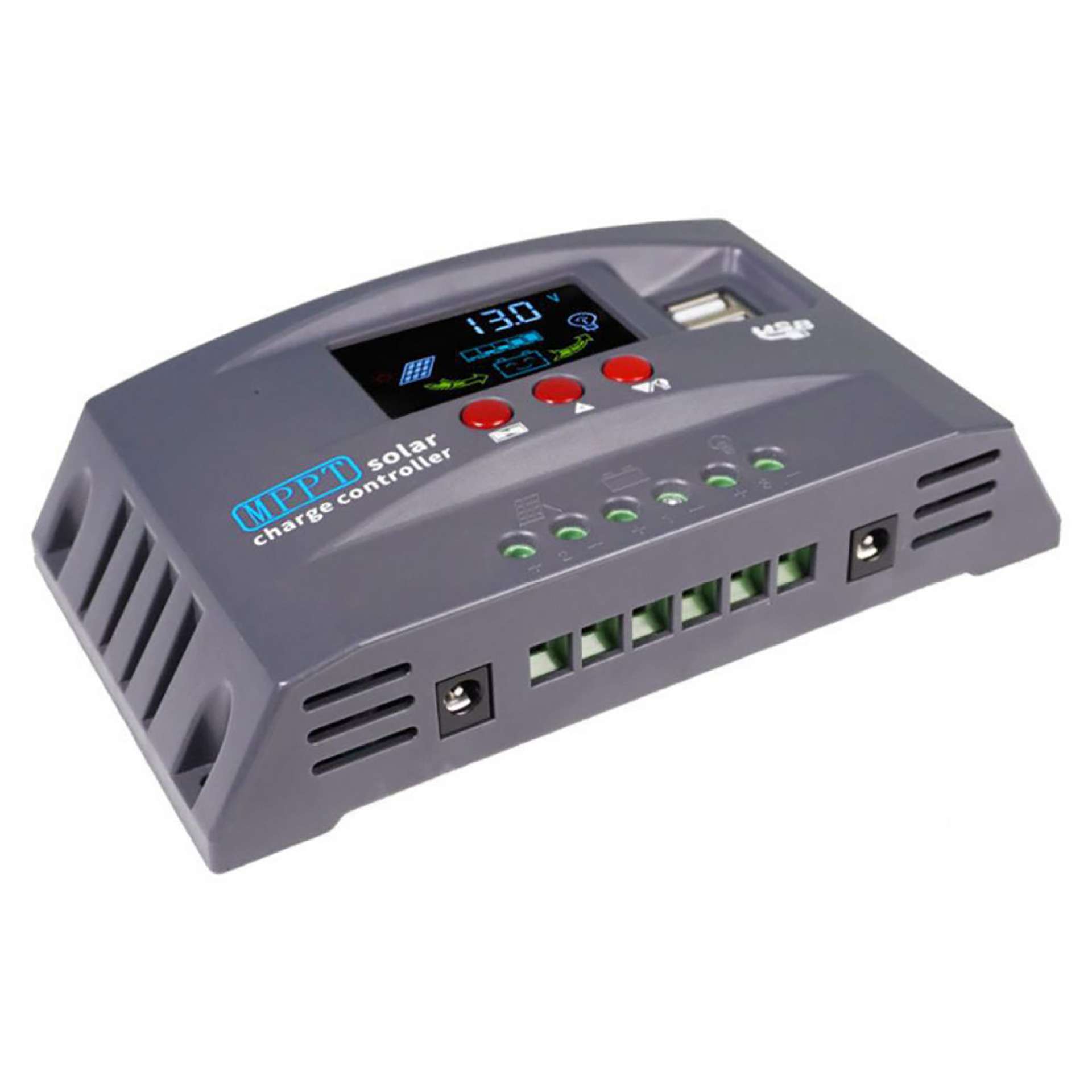 跨境MPPT太阳能控制器12V24V全自动通用型光伏板充电控制稳压器