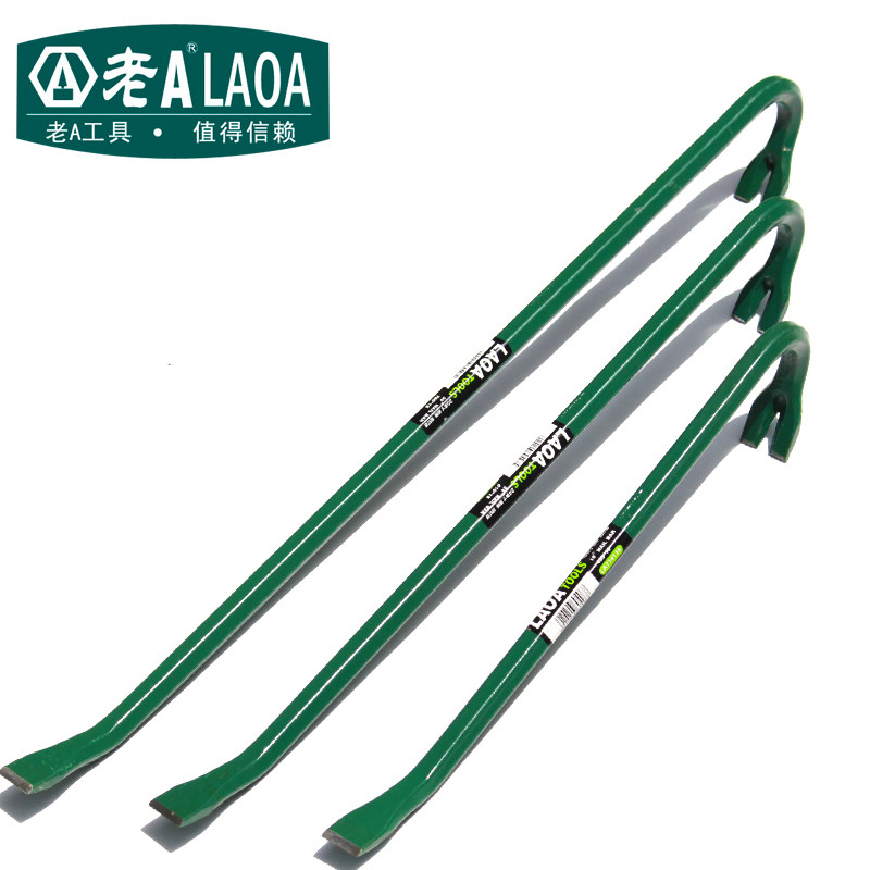 老A 加强型撬棍 起钉器 撬棒加长30寸撬杠755mm撬胎棒LA310130