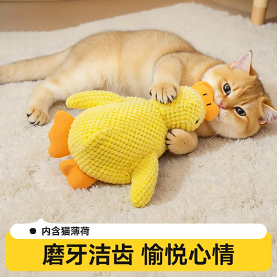 猫咪玩具解闷神器毛绒猫薄荷玩具自嗨发声磨牙耐咬猫咪bi备用品w