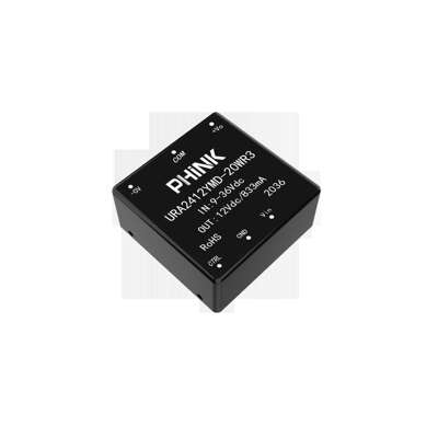 URA2412YMD-20WR3 宽压9-36V转±12V±833mA稳压双输出 DC-DC电源
