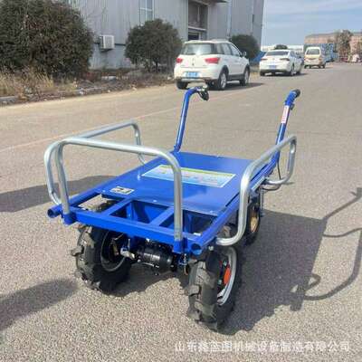 农田窄路适用48V电动助力独轮手推车高低速档位大载重带空档