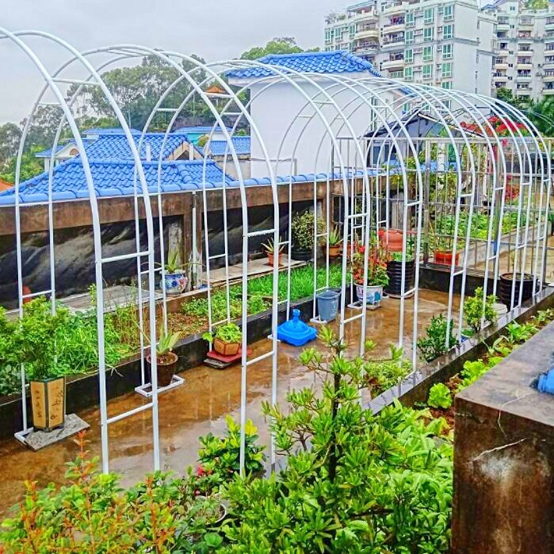 新款森系婚庆拱门花架花门架子月季花架子花园鲜花铁艺户外爬藤架
