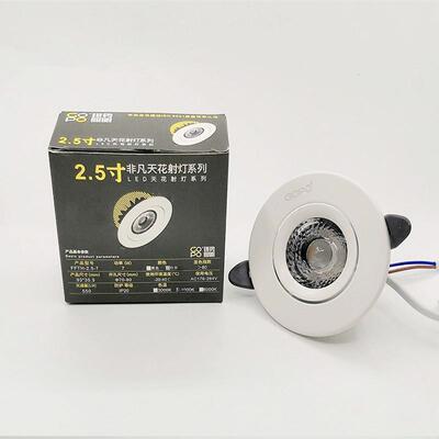 GOPO进势射灯LED防潮防雾筒灯天花COB非凡射灯开孔背景墙照画射灯