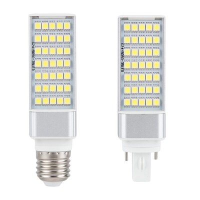 超亮led横插灯路灯灯泡单面发光灯110V220V通用e27螺口g24插拔管