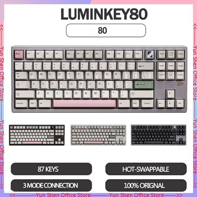 Luminkey80 Gamer Mechanical Keyboard Gasket Swap Keycaps