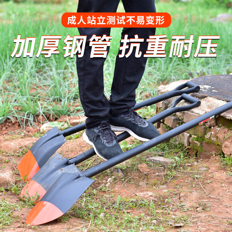 园林工具大全园艺铲子挖土铁铲锰钢铁锹农用种植铁锨全钢种花锹铲