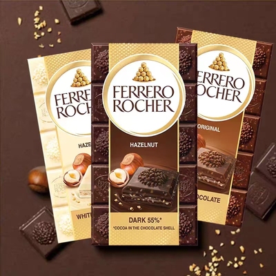 费列罗排块巧克力榛子夹心牛奶