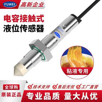 Fuwei 管道液位传感器电容式水位箱油箱接近感应开关FKY12-NP-FL
