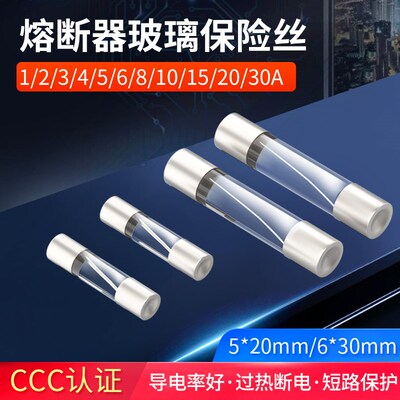 5*20玻璃保险管 6*30保险丝熔断器250V  1 2 3A 5A 6 8 12  10A