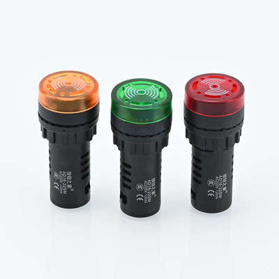 220v24v12v带led交直流22sm-ad16灯声光报警闪光断续响亮蜂鸣器