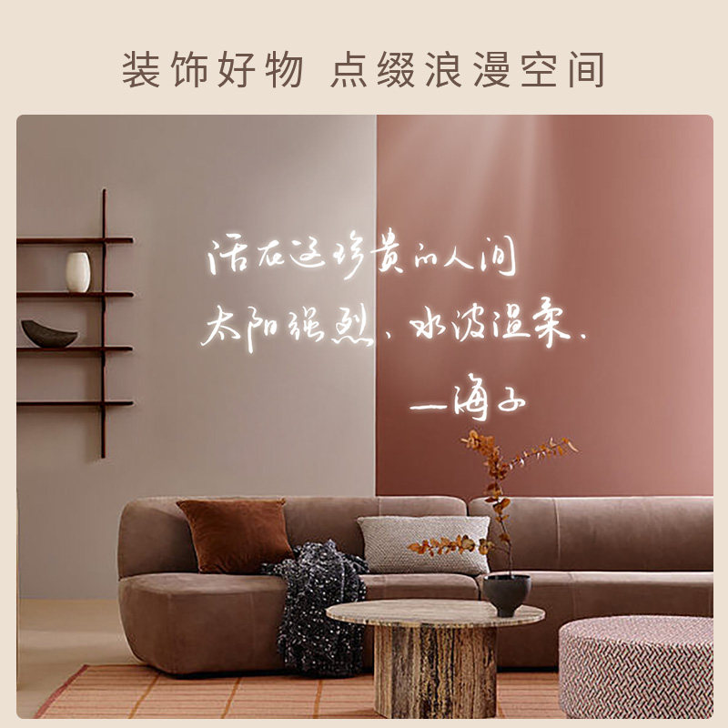 定制文字诗词logo投影灯餐饮店铺背景墙文化墙装饰图案灯片射灯
