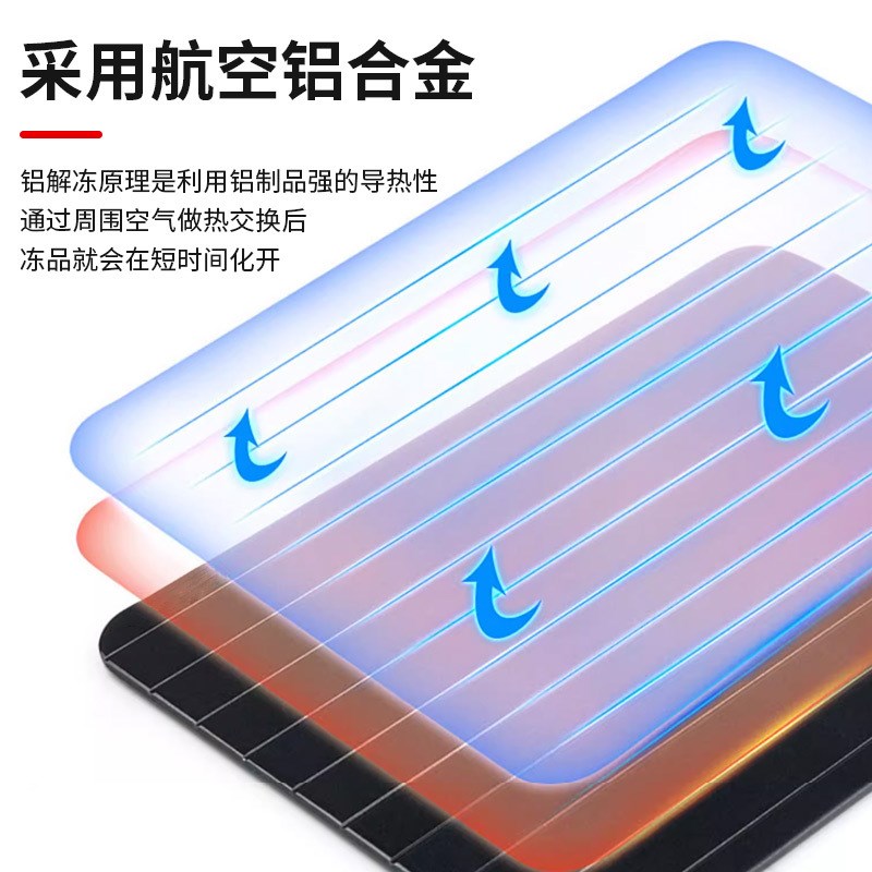 快速解冻板家用厨房牛排化冰器海鲜解冻盘铝合金解冻砧板