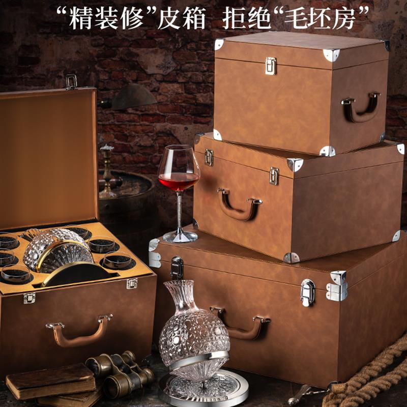 创意结婚礼物红酒杯高脚杯乔迁套装轻奢父亲节玻璃醒酒器酒具礼盒