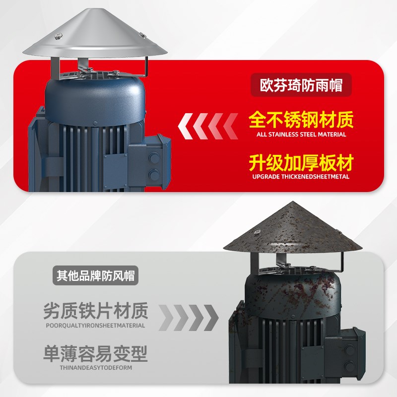 不锈钢防雨帽 立式电机防雨罩室外水泵防水罩户外防晒挡雨保护盖