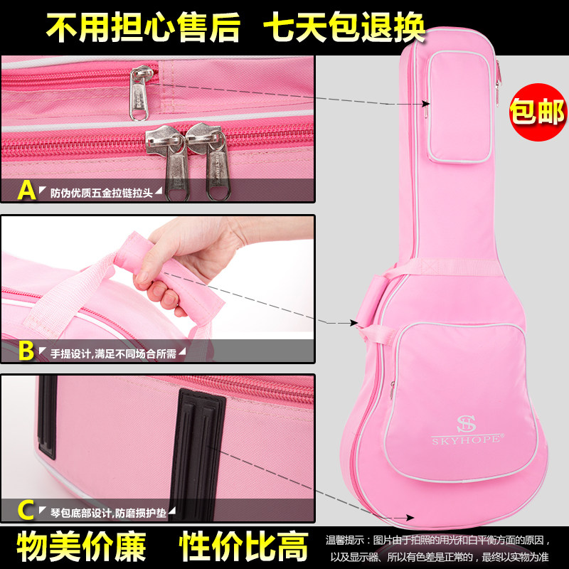吉他箱民谣吉他包38 39 40 41寸加厚防水双肩木吉它背包琴盒防水