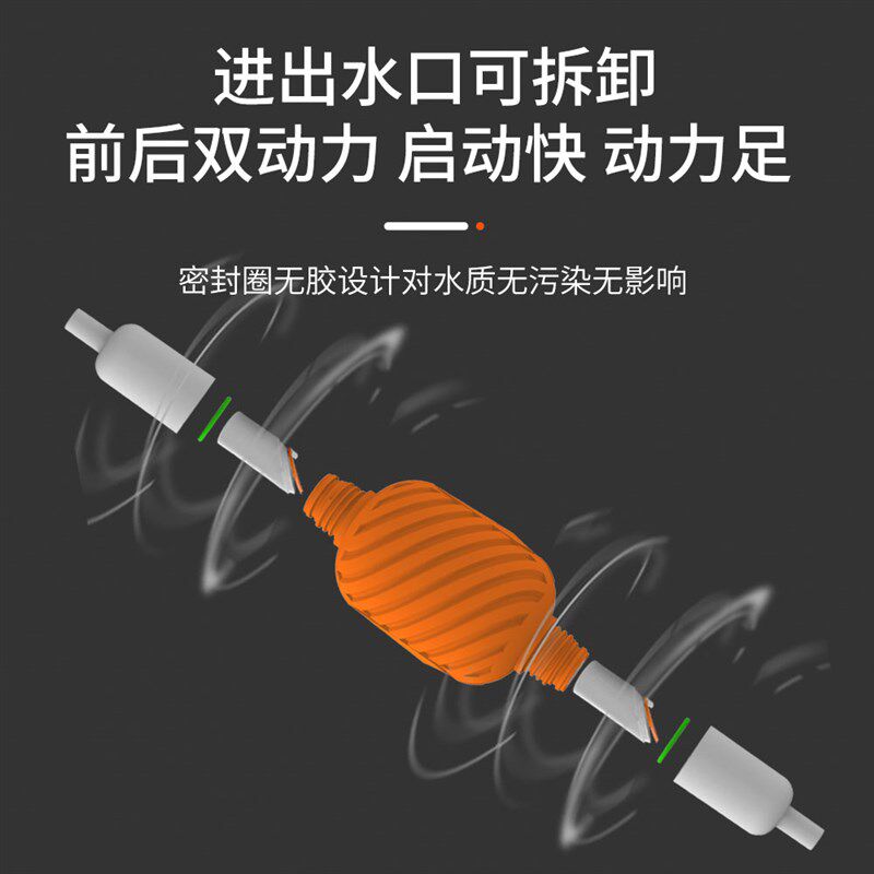 鱼缸换水器换水管专用吸便器缸底抽水吸鱼粪手动清洁用具吸水神器