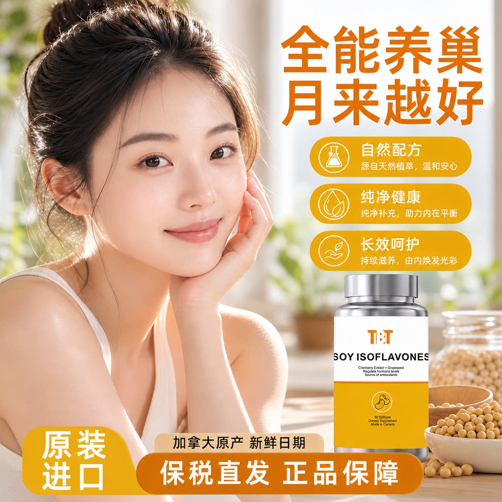 TBT高浓缩大豆异黄酮官方旗舰店正品进口补充雌性激素调理更年期