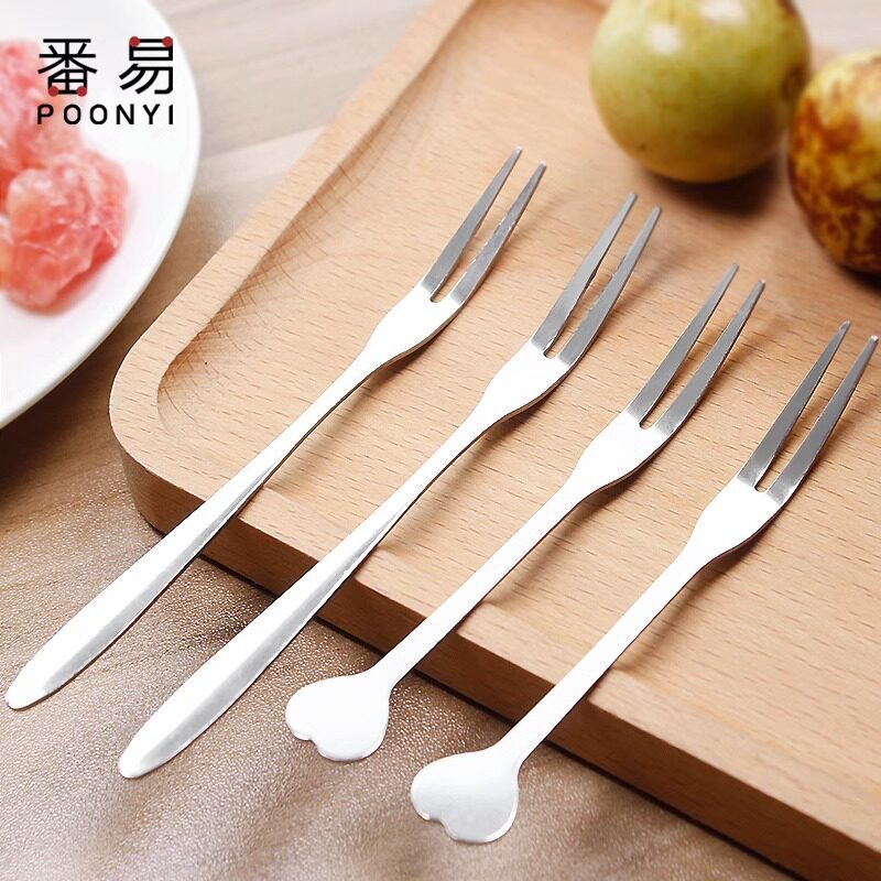 水果叉/不锈钢A1pn0011-甜品叉家用创意欧式插果签点心迷你餐具会