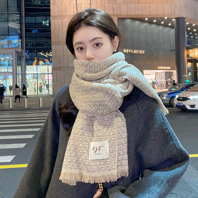 小香风围巾女冬季新款高级感披肩