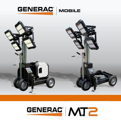GENERAC MT2 移动照明车 4×240W LED 工地应急柴油移动升降照明