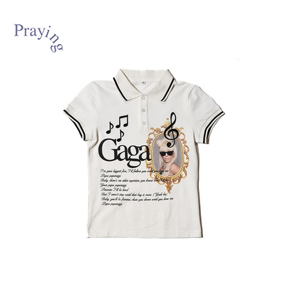 Praying人物印花女士Polo衫26秋