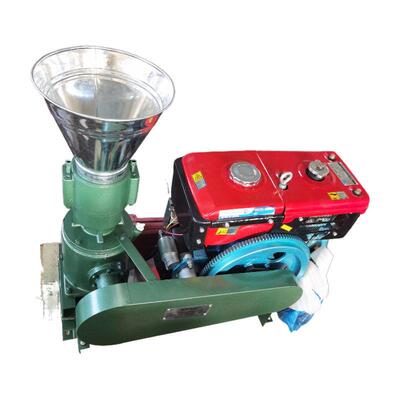 汽油机柴油电动平模饲料机独锤式粉碎机家用制粒机granulator