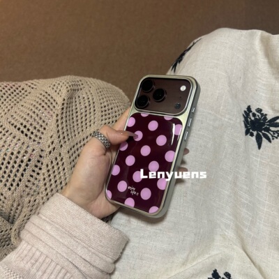 小众ins波点iPhone全包手机壳