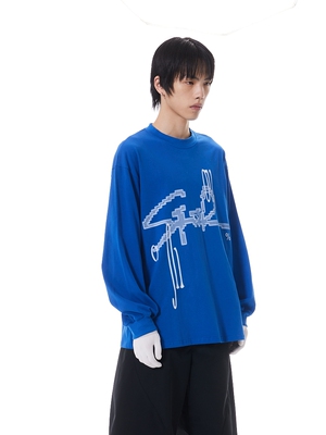 sfttr长袖中性印花T恤