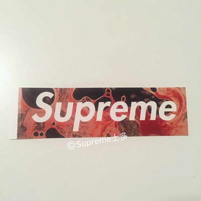 [现货]FW17 Supreme Blood Semen Box Logo Sticker 血精 贴纸