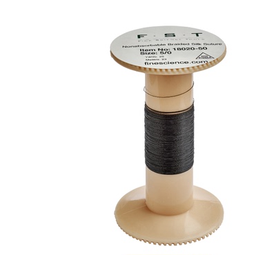 FST缝合线18020-60 编制丝绸缝合线6/0 动物解剖缝合线0.08mm