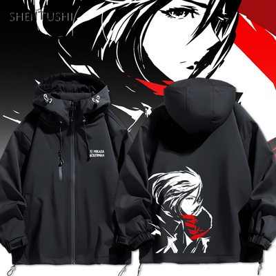 连帽秋冬新款宽松防风冲锋衣